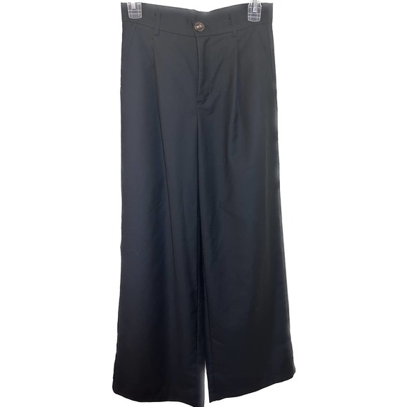 Cider | Pants & Jumpsuits | Nwt Cider Wide Straight Leg Black Trouser ...